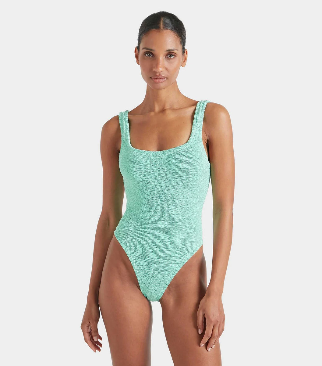 Square Neck Swim Metallic Mint – Ophelia Swimwear